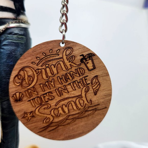 Other | Baltic Birch Laser Cut Wood Keychain Handmade | Poshmark